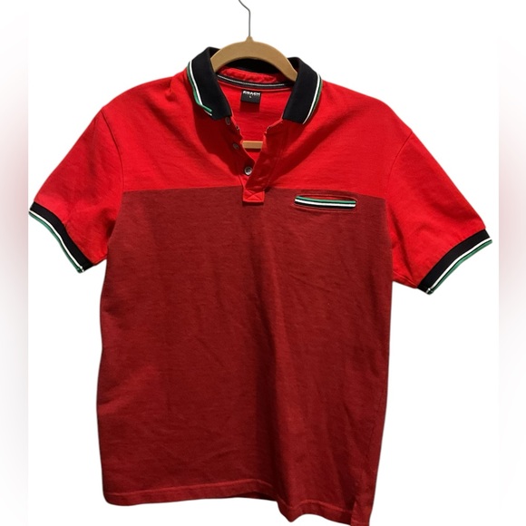 Coach | Shirts | Coach Red Polo Shirt Sporty Twotone Design | Poshmark